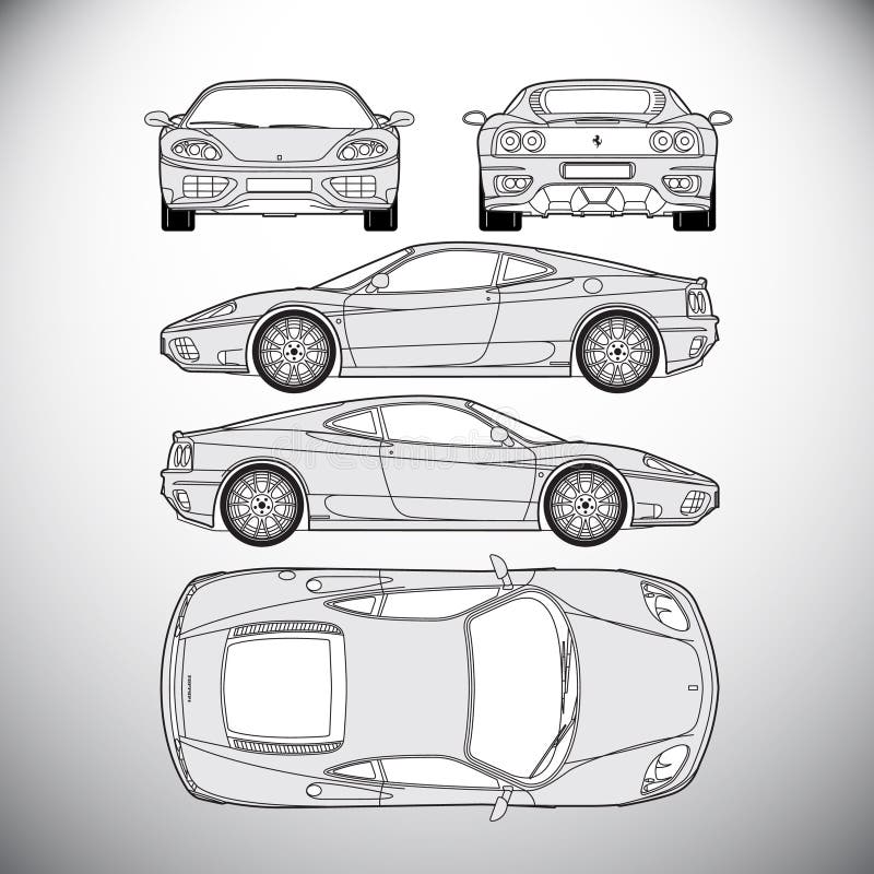Automobile.Template for Graphic Design Stock Vector - Illustration of ...