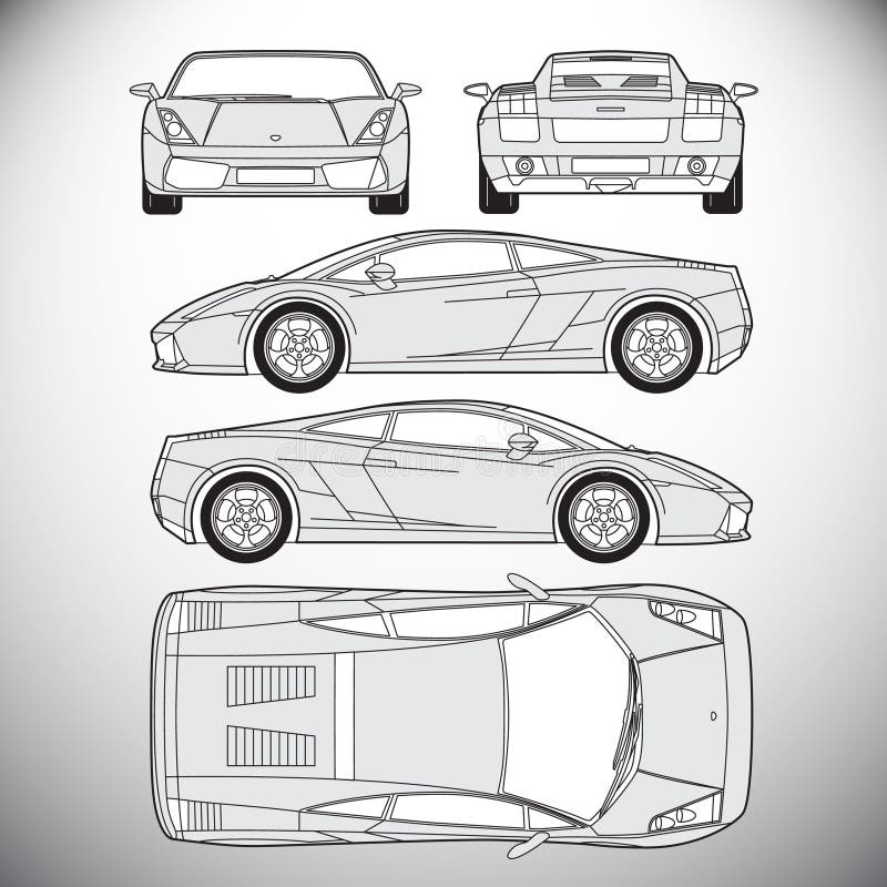Automobile.Template for Graphic Design Stock Vector - Illustration of ...