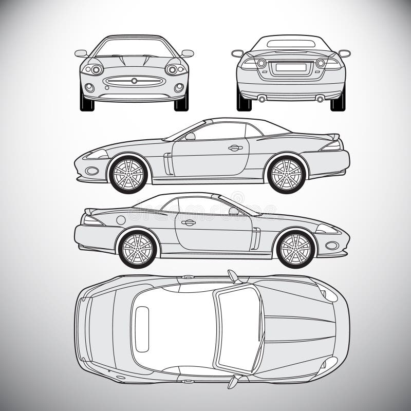 Automobile.Template for Graphic Design Stock Vector - Illustration of ...