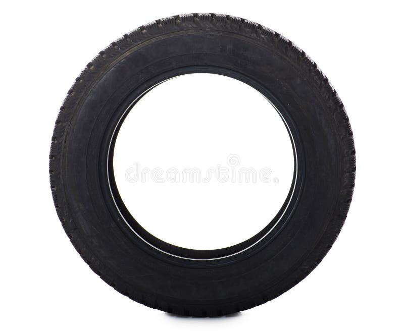 Automobile Tire Isolated on White Background Stock Image - Image of ...
