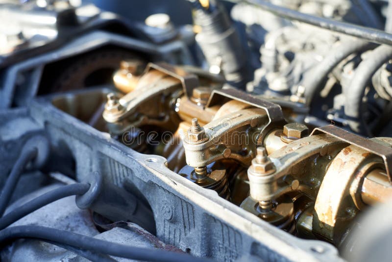 Automobile Valve System of Car Engine Maintenance and Service Stock ...