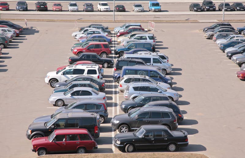 Full Parking Lot editorial stock photo. Image of traffic - 6316473