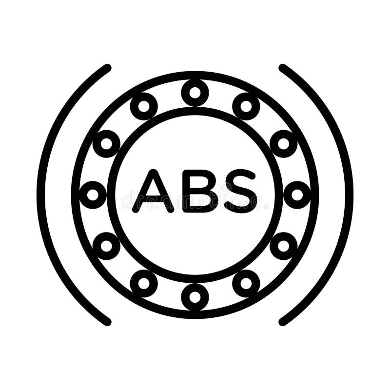 Automotive ABS Linear Logo Mark in Black and White Stock Vector ...