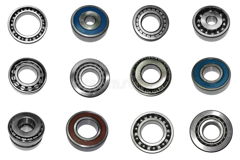 Automotive Bearings Isolated on White Stock Image - Image of series ...
