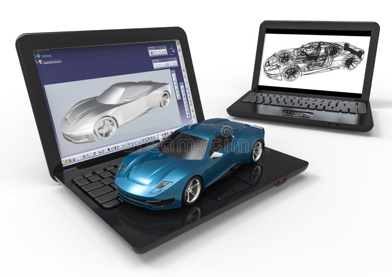 Automotive CAD stock illustration. Illustration of construction - 84109655