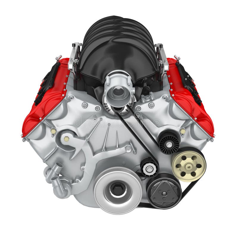 Hot Rod Engine Isolated. 3D Render Stock Illustration - Illustration of ...