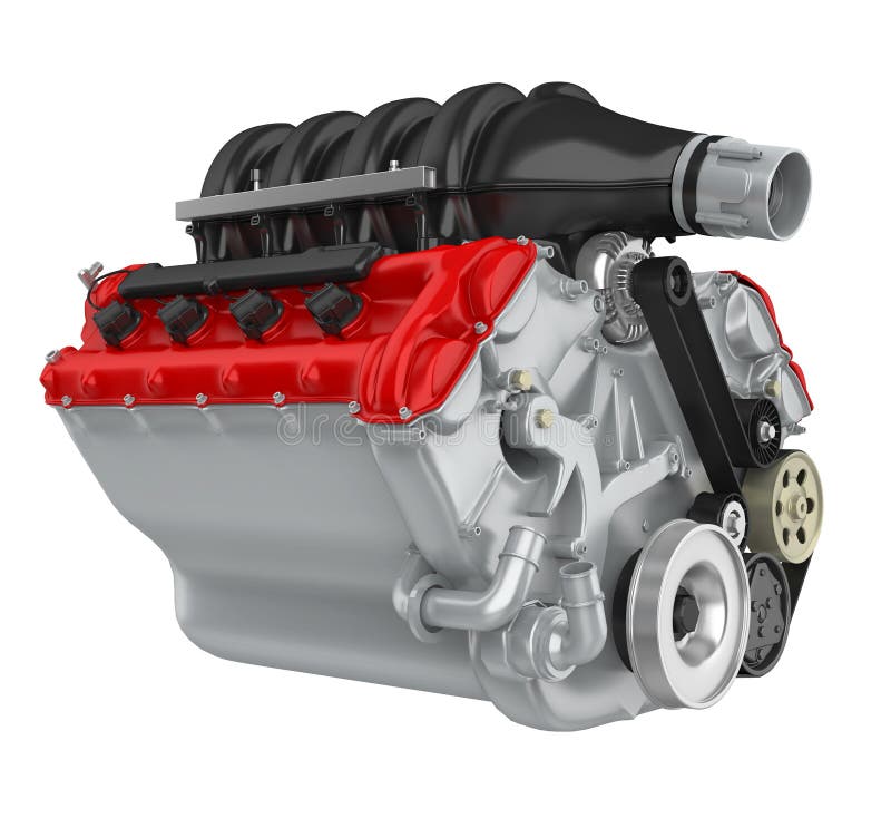 Hot Rod Engine Isolated. 3D Render Stock Illustration - Illustration of ...