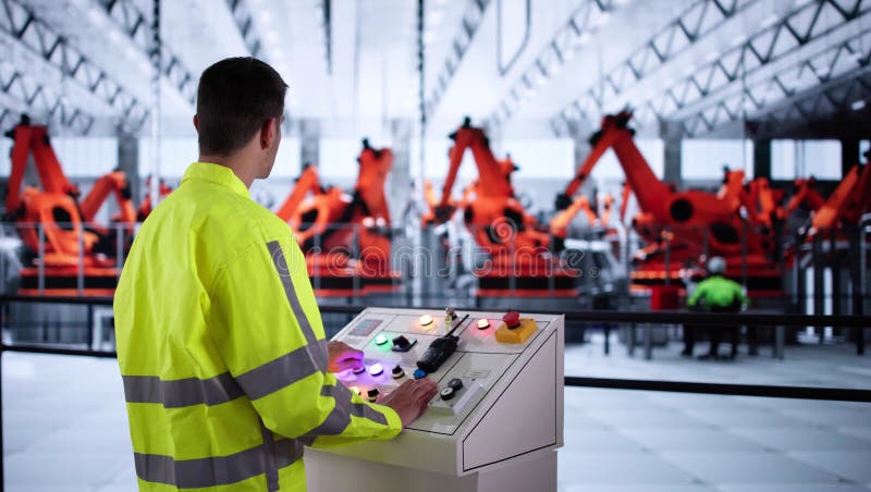 Automotive Car Production Control Panel Stock Photo - Image of ...