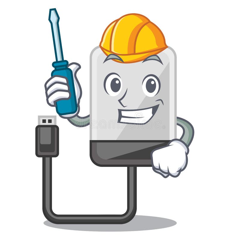 Automotive Cartoon Hard Drive in the Bag Stock Vector - Illustration of ...