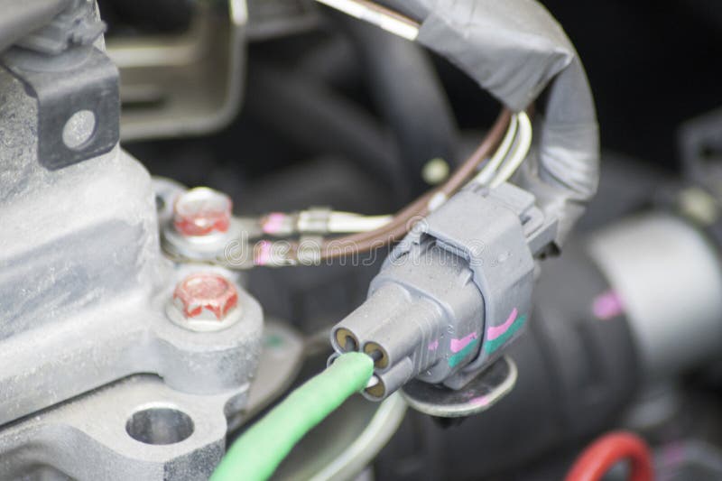 Automotive Connector of the Car in the Engine Compartment Stock Photo ...
