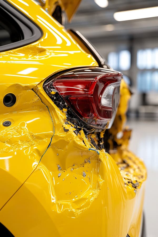 Automotive Crash Test Highlighting Safety and Impact Analysis Stock ...