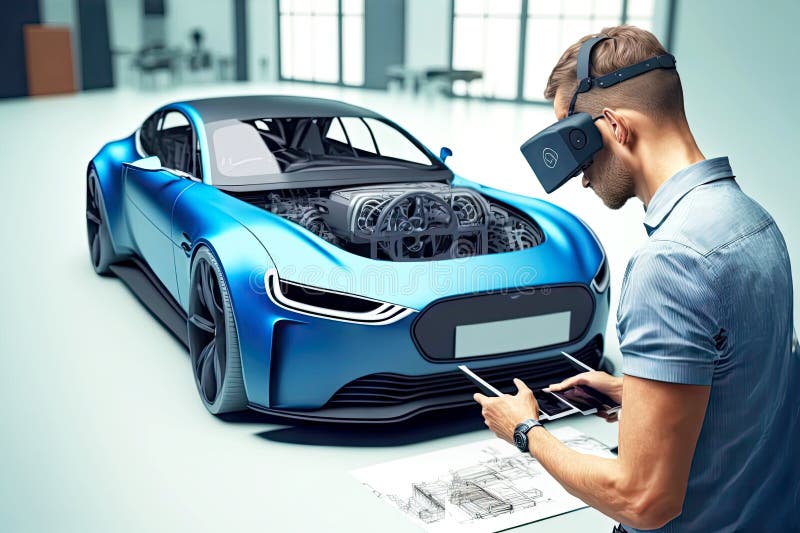 Automotive Designers and Developers Create New Car Models Stock ...