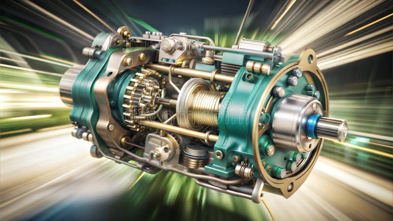 Automotive Engine Exploded View with Labels for Each Gear and Engine ...