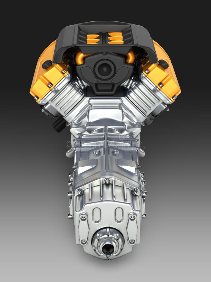 Automotive Engine Gearbox Assembly on Blue Gradient Background 3d Stock ...