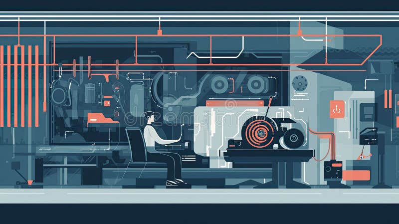 Automotive Engineer Testing a New Engine on a Dynamometer, Measuring ...