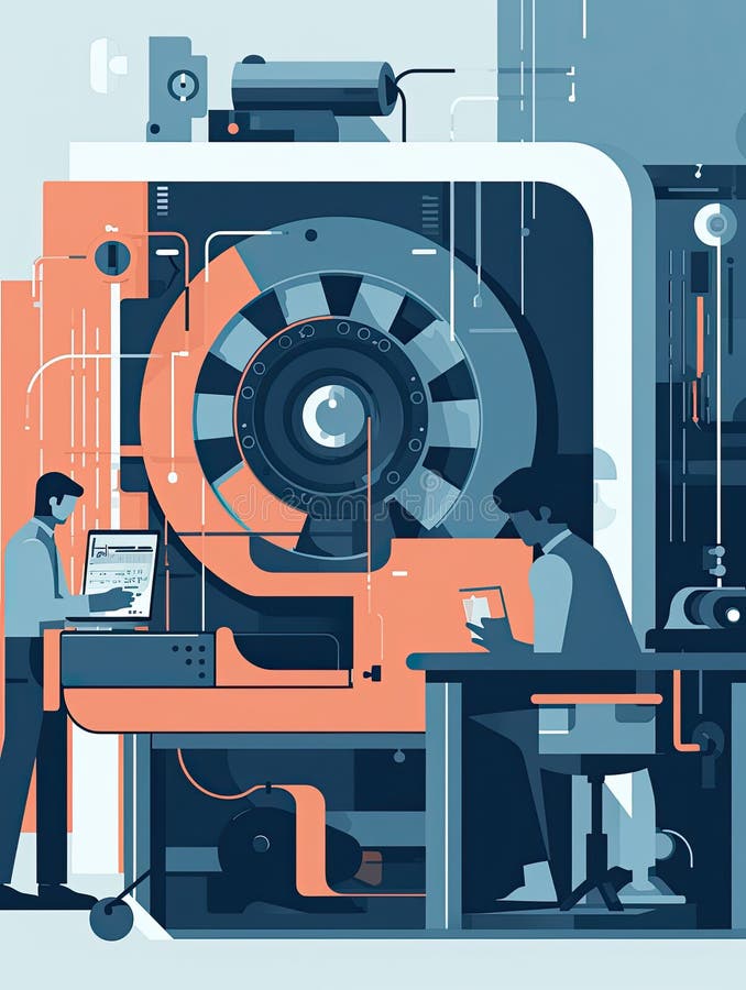 Automotive Engineer Testing a New Engine on a Dynamometer, Measuring ...
