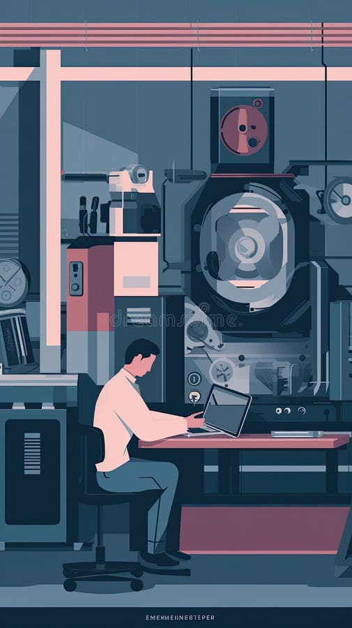 Automotive Engineer Testing a New Engine on a Dynamometer, Measuring ...