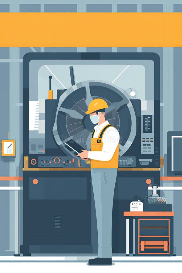 Automotive Engineer Testing a New Engine on a Dynamometer, Measuring ...