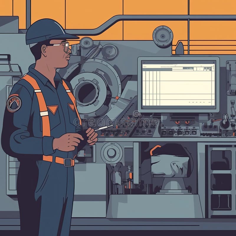 Automotive Engineer Testing a New Engine on a Dynamometer, Measuring ...