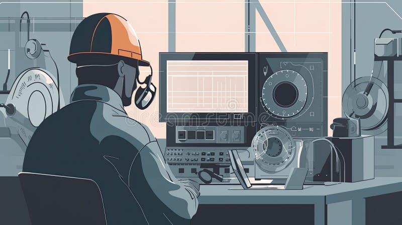 Automotive Engineer Testing a New Engine on a Dynamometer, Measuring ...