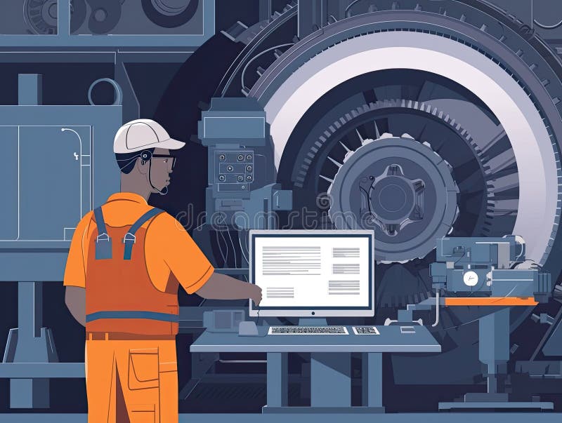 Automotive Engineer Testing a New Engine on a Dynamometer, Measuring ...