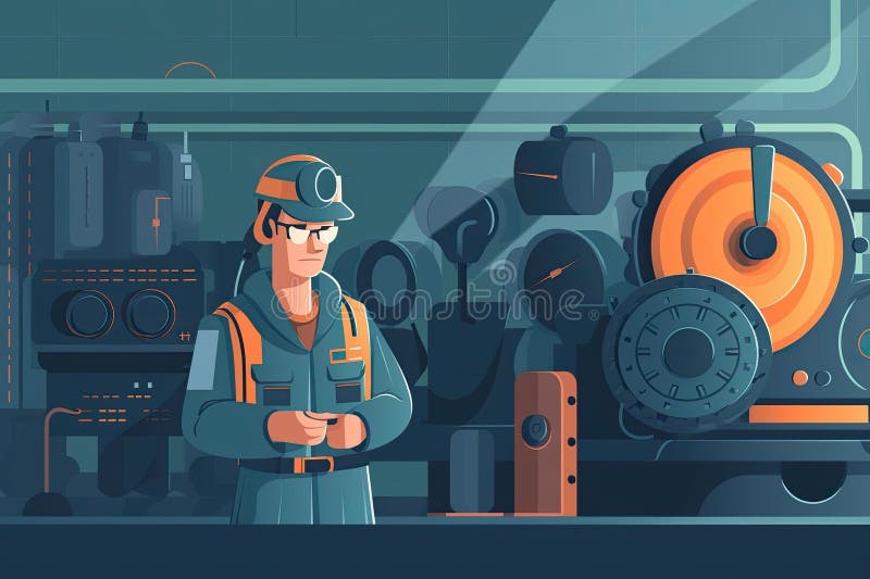 Automotive Engineer Testing a New Engine on a Dynamometer, Measuring ...