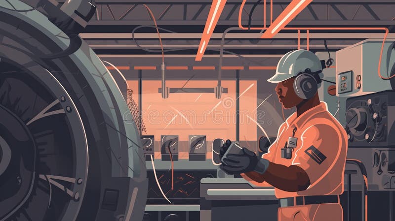 Automotive Engineer Testing a New Engine on a Dynamometer, Measuring ...