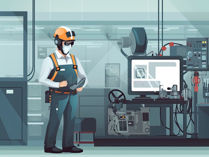 Automotive Engineer Testing a New Engine on a Dynamometer, Measuring ...