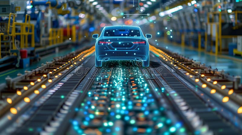 Automotive Engineer Uses Digital Tablet with Augmented Reality for Car ...