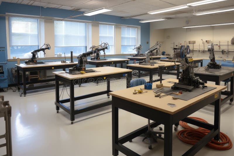 Automotive Engineering Lab, with Machines and Tools for Testing and ...