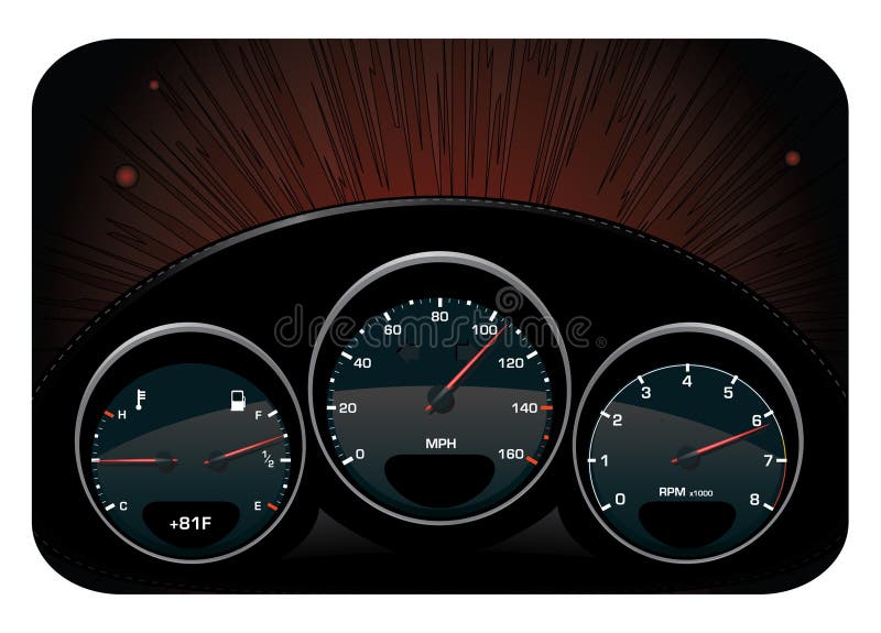 Automotive gages stock vector. Illustration of speed, vector - 6735963