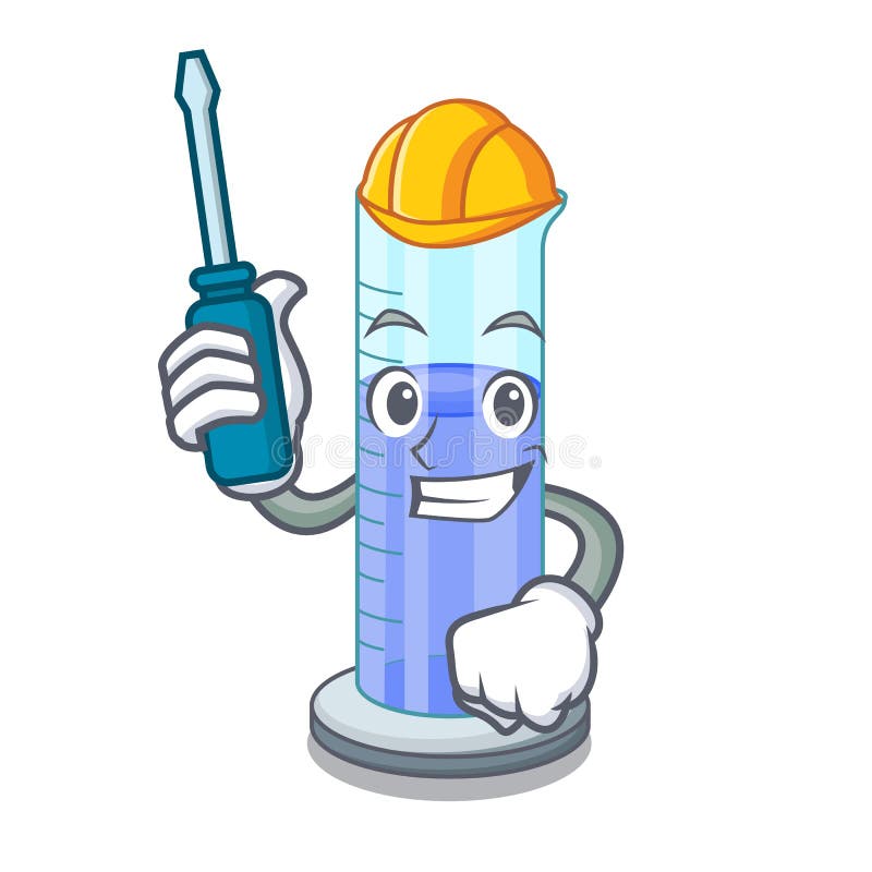Mechanic Graduated Cylinder on for Cartoon Trial Stock Vector ...