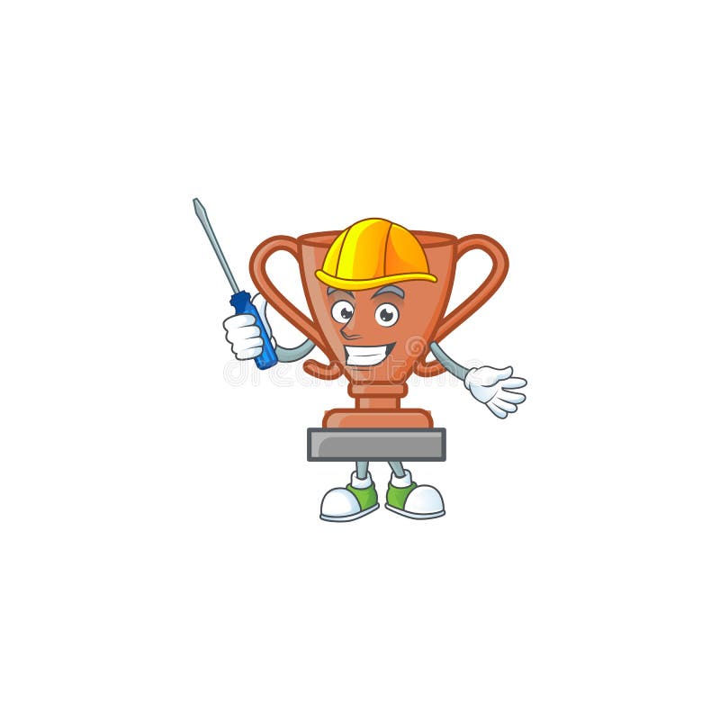 Automotive Icon Bronze Trophy in the Cartoon Stock Vector ...