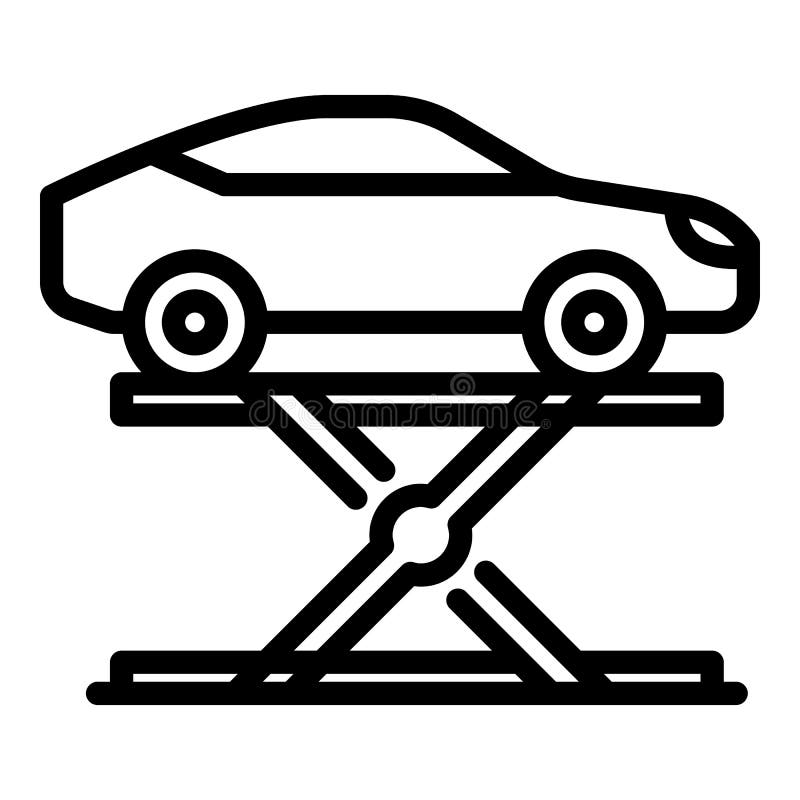Automotive Lift Icon, Outline Style Stock Vector - Illustration of ...