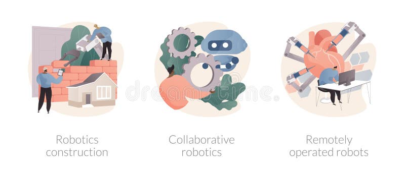 Automotive Machine Work Abstract Concept Vector Illustrations. Stock ...