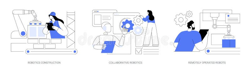 Automotive Machine Work Abstract Concept Vector Illustrations. Stock ...