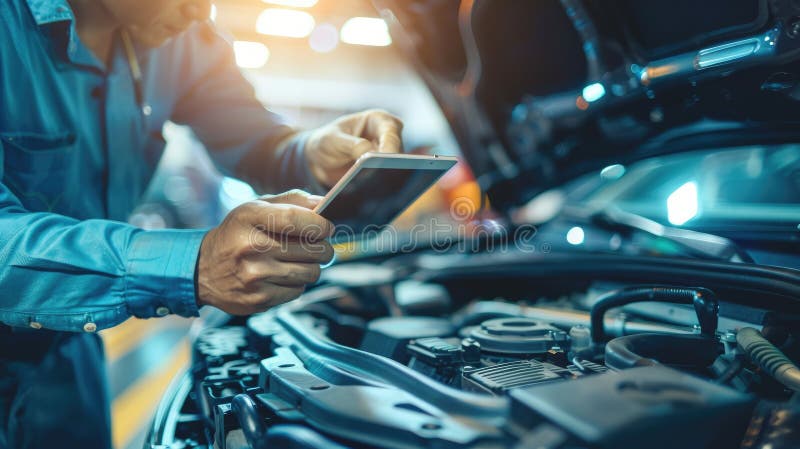 Automotive Mechanic Using Augmented Reality Diagnostics Under Hood of ...