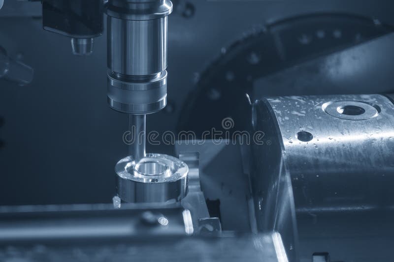 The Automotive Parts Cutting Process by Machining Center with the Solid ...