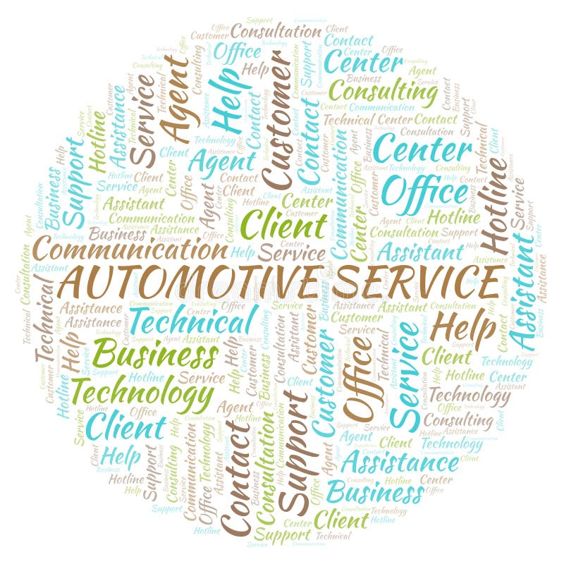Automotive Service Word Cloud. Stock Illustration - Illustration of ...