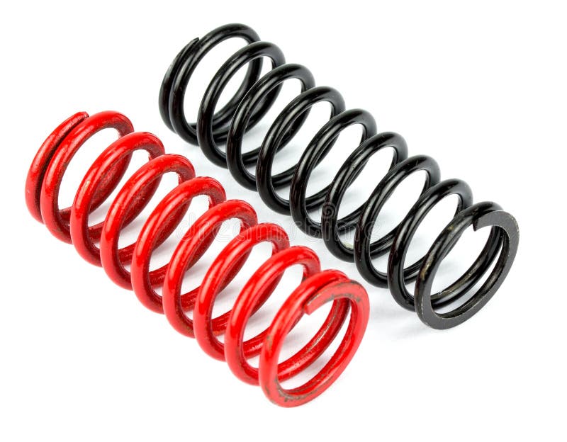 Automotive Suspension Springs on a White Background Stock Image - Image ...