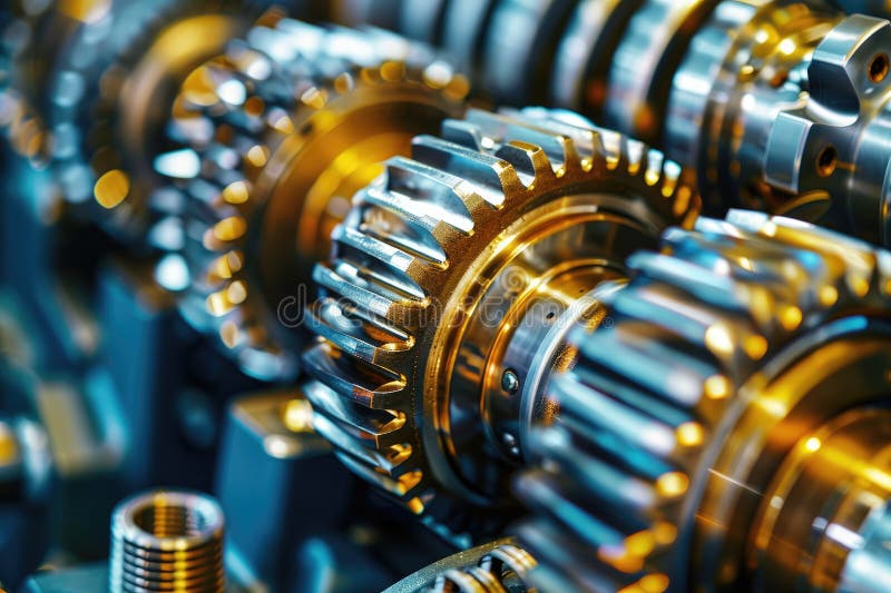 Automotive Transmission Gearbox, Cogs and Gears Stock Illustration ...