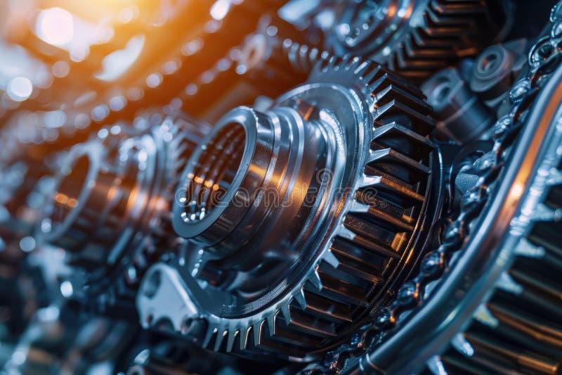 Automotive Transmission Gearbox, Cogs and Gears Stock Illustration ...