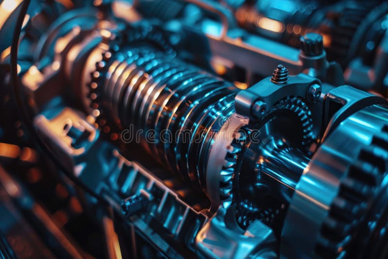 Automotive Transmission Gearbox, Cogs and Gears Stock Illustration ...