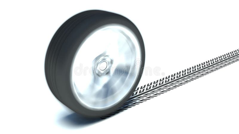 Automotive Wheel and Track Him Stock Illustration - Illustration of ...