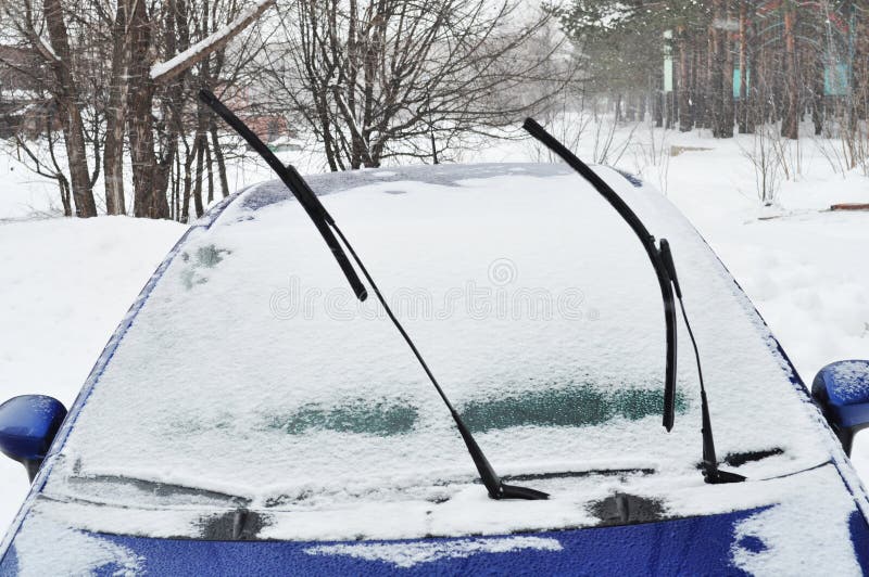 Automotive Windshield Wipers, Horizontal Stock Image - Image of metal ...