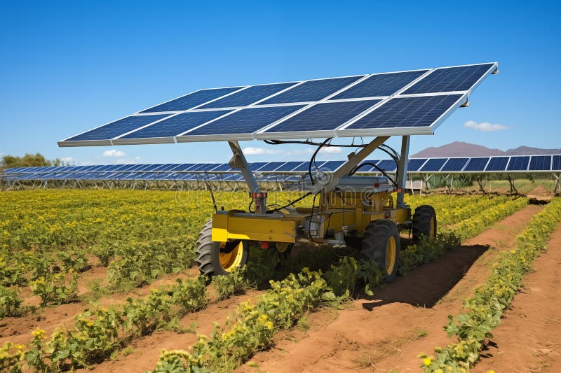 Autonomous Agricultural Machine Uses Solar Energy Stock Photo - Image ...