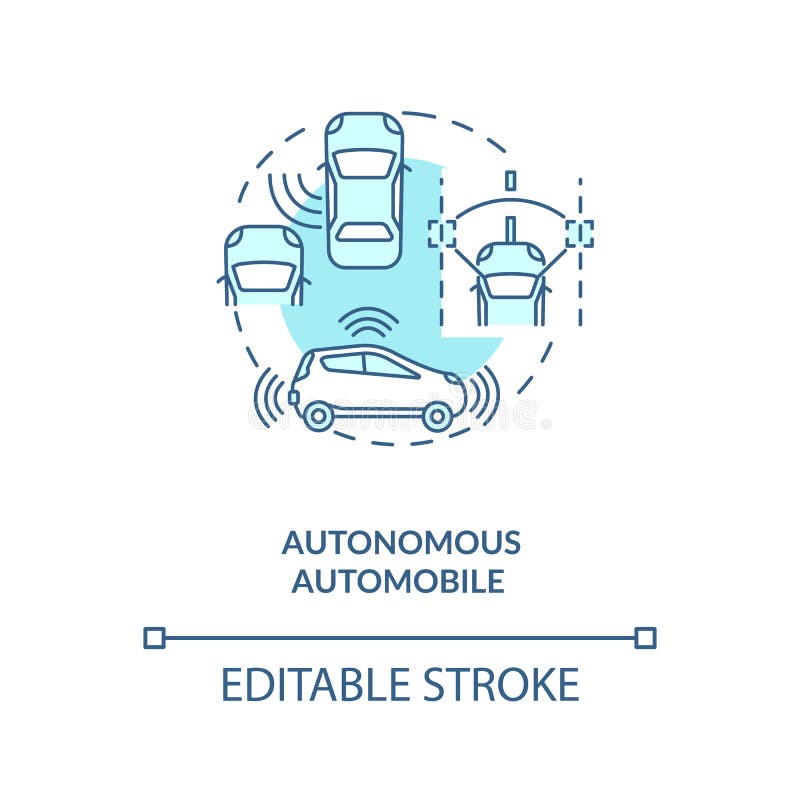 Autonomous Automobile Concept Icon Stock Vector - Illustration of ...