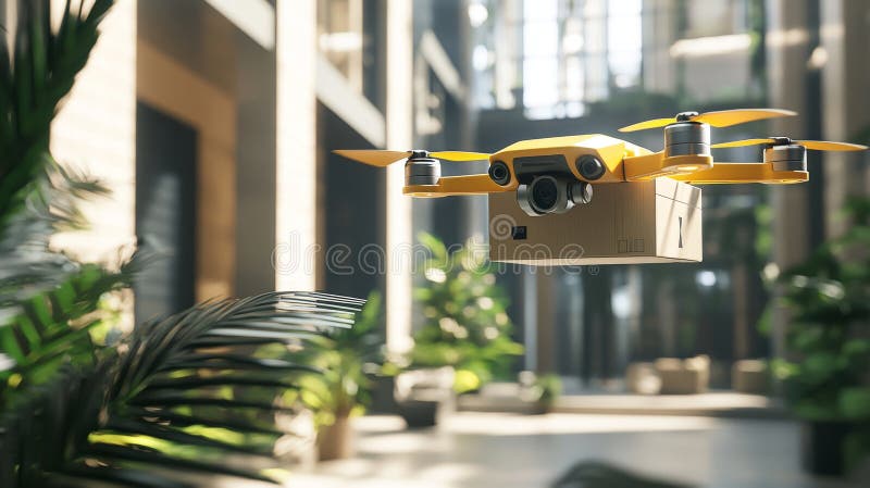 An Autonomous Bot for Delivering Orders is Depicted in a 3D Rendering ...