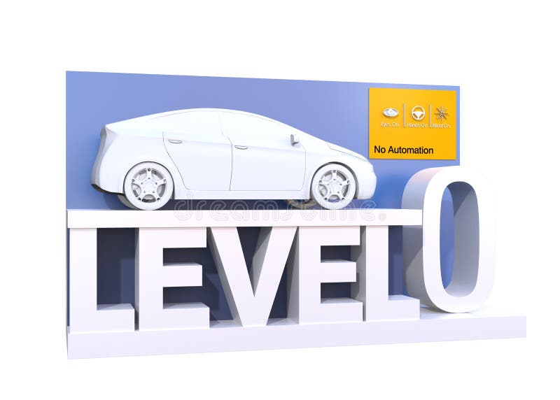 Autonomous Car Classification of Level 0 Stock Illustration ...