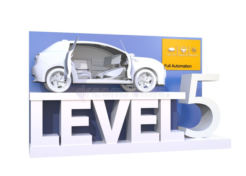 Autonomous Car Classification of Level 5 Stock Illustration ...